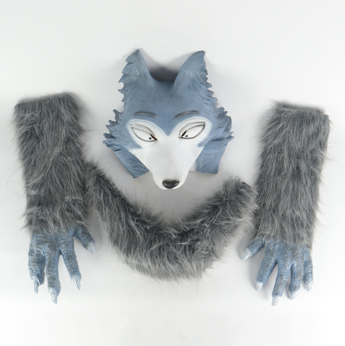 Anime BEASTARS Legoshi The Wolf Costumes Face Helmet Gloves Tail Cospl ...