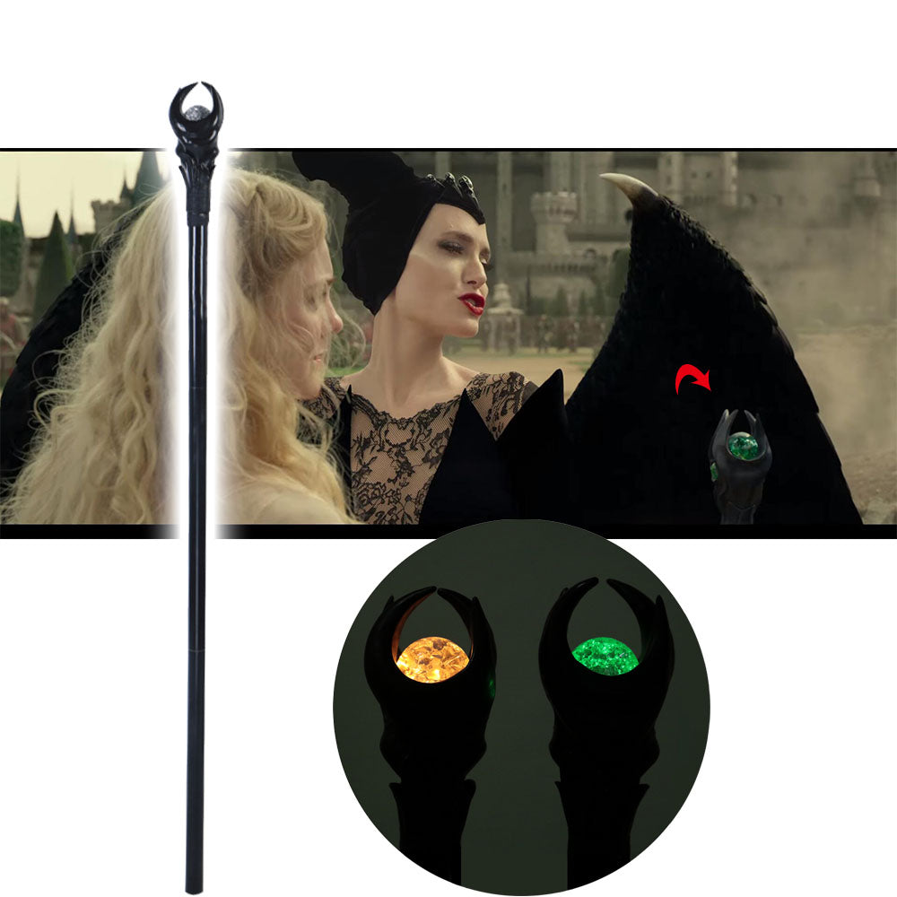 Maleficent 2 Mistress of Evil Cosplay Led Wand Angelina Witch Cane Hal ...