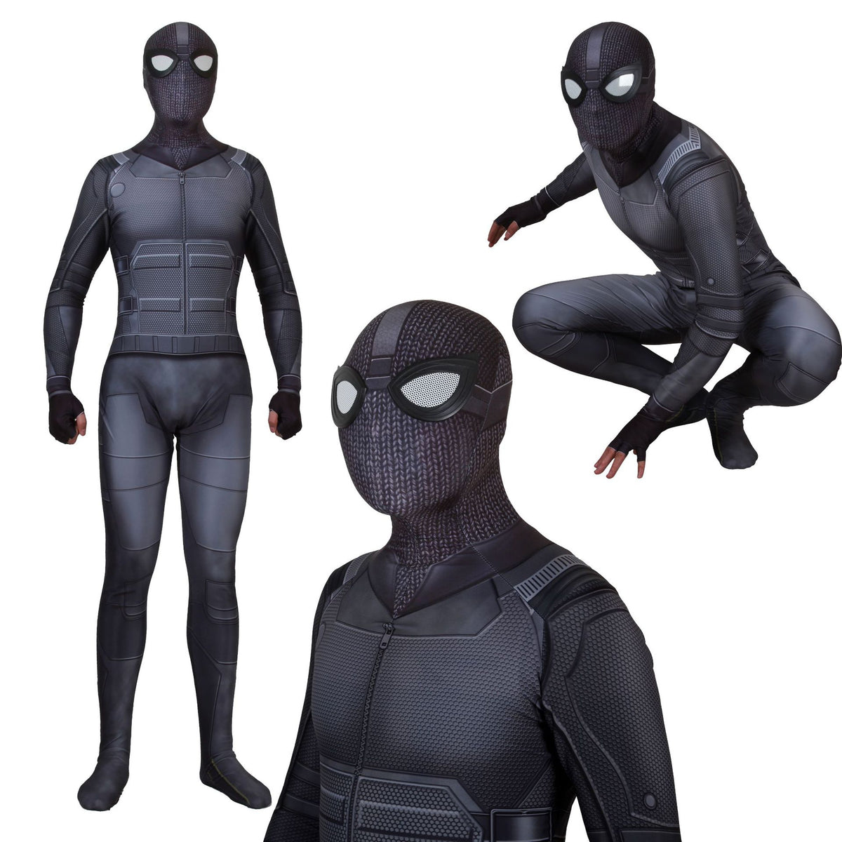 Movie New Version Spider-man Hero Expedition Stealth Battle Cosplay Co ...