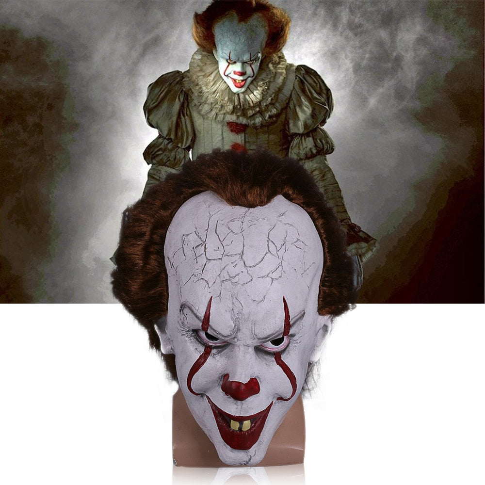 Stephen King's It Mask Pennywise Costume Joker Mask Tim Curry Horror M ...