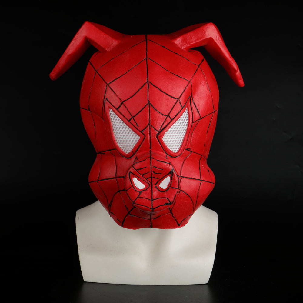 Anime Spider-Ham Latex Mask Mascara Spiderman Face Superhero Mask Part ...
