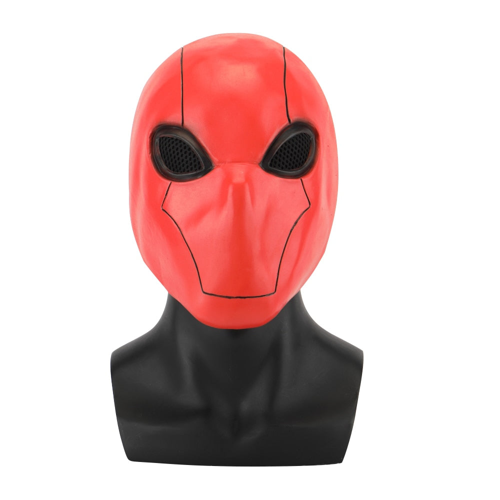Red Hood Mask Latex Marvel Superhero Masks Helmet Full Head Unisex Adu ...